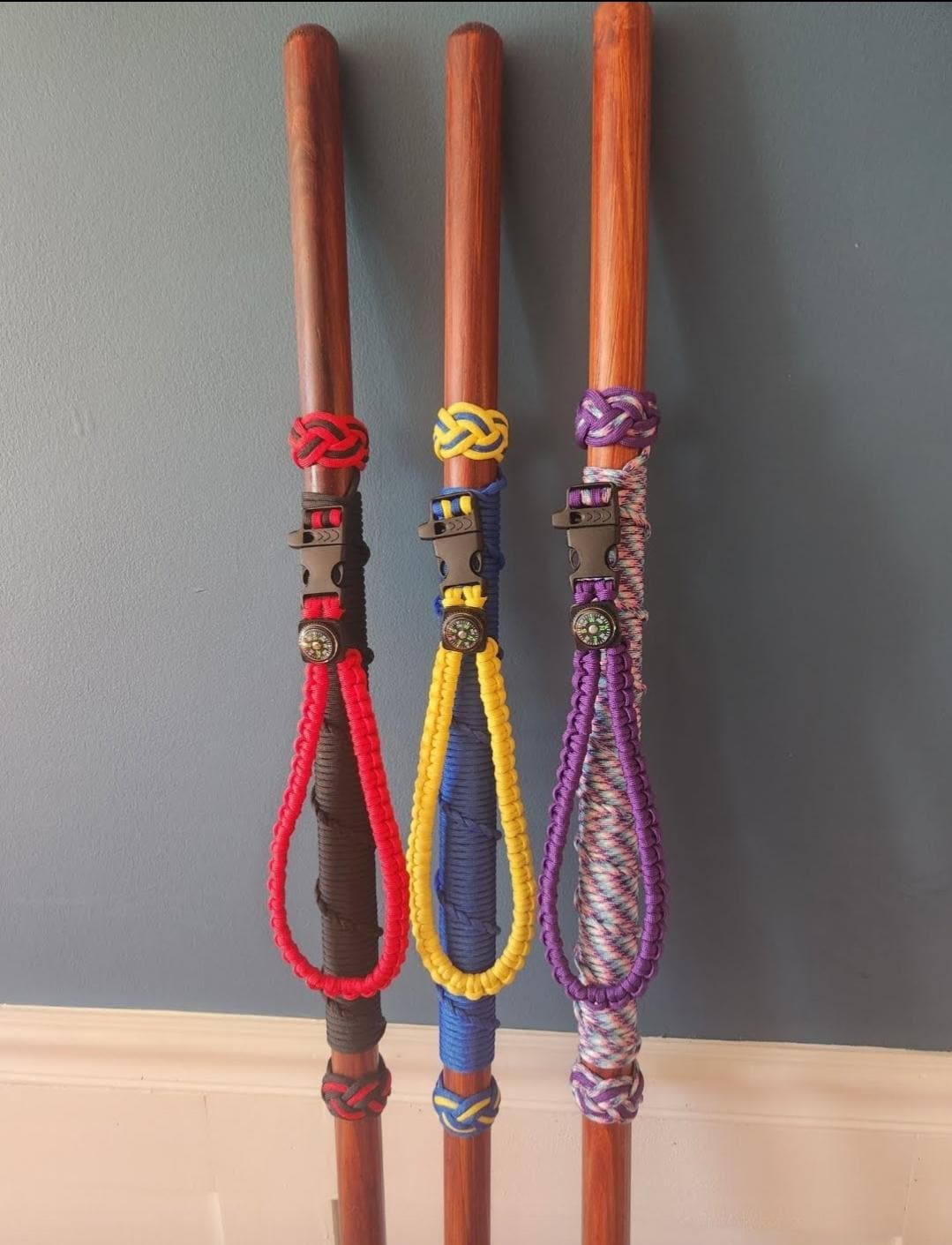 Customized Hiking Staff / Walking Stick - Your Color Choice! Made to ...