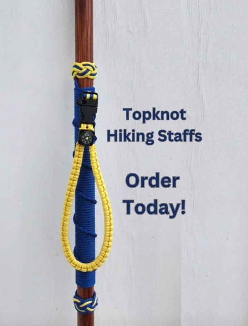 Blue and Yellow Hiking Staff / Blue and Gold Hiking Stick / Cub Scout ...