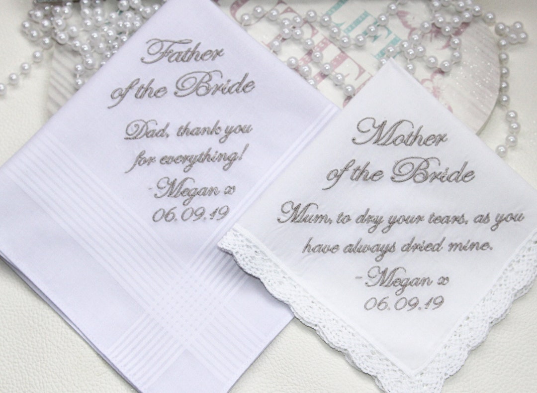 Personalized Name Handkerchief / Wedding Handkerchief / Grandad / Dad ...
