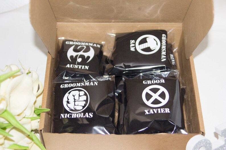 Personalized Mens Superhero Socks - Groomsmen Socks for Wedding ...