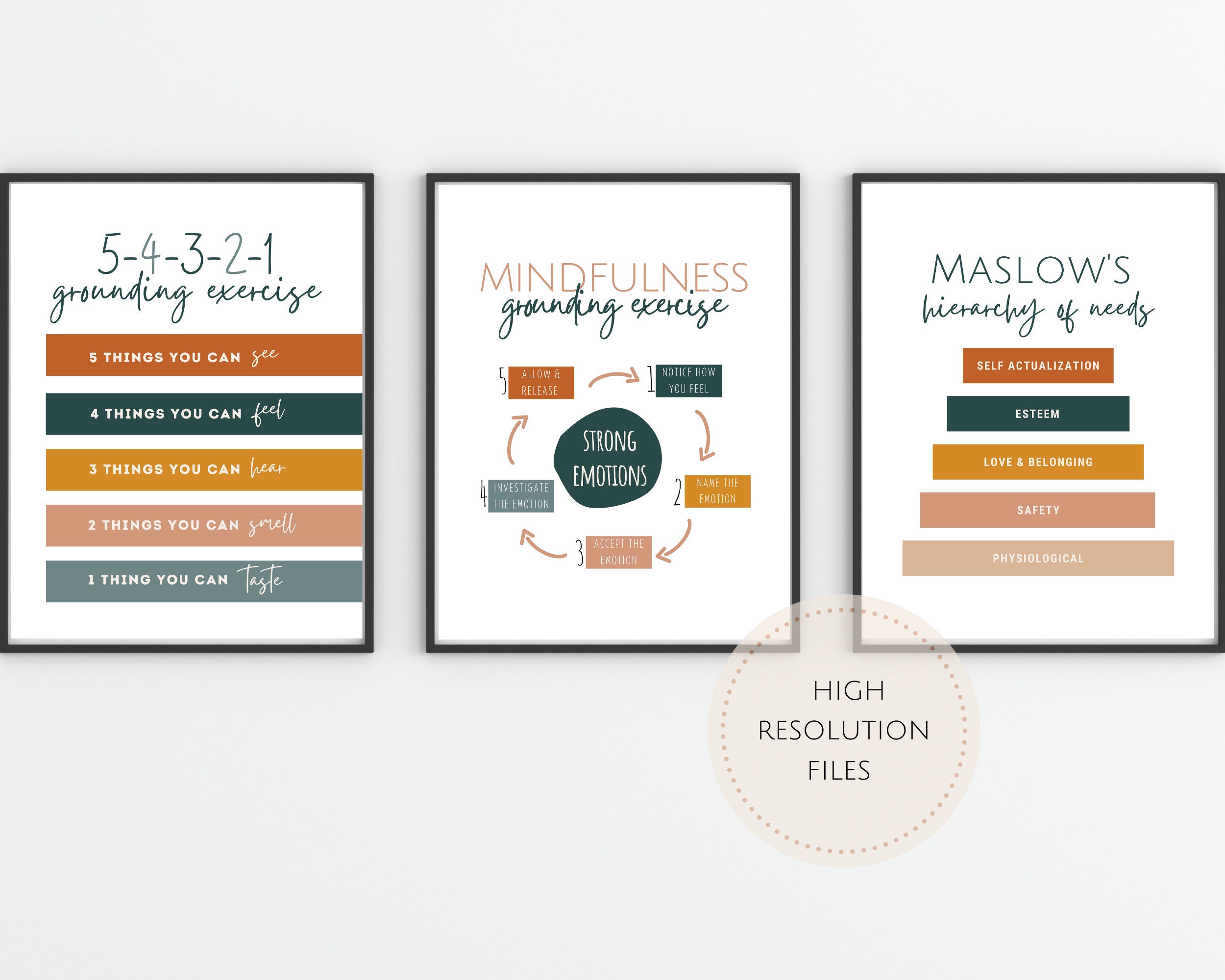 Set of 9 Mental Health Prints Self Care Printable - Etsy