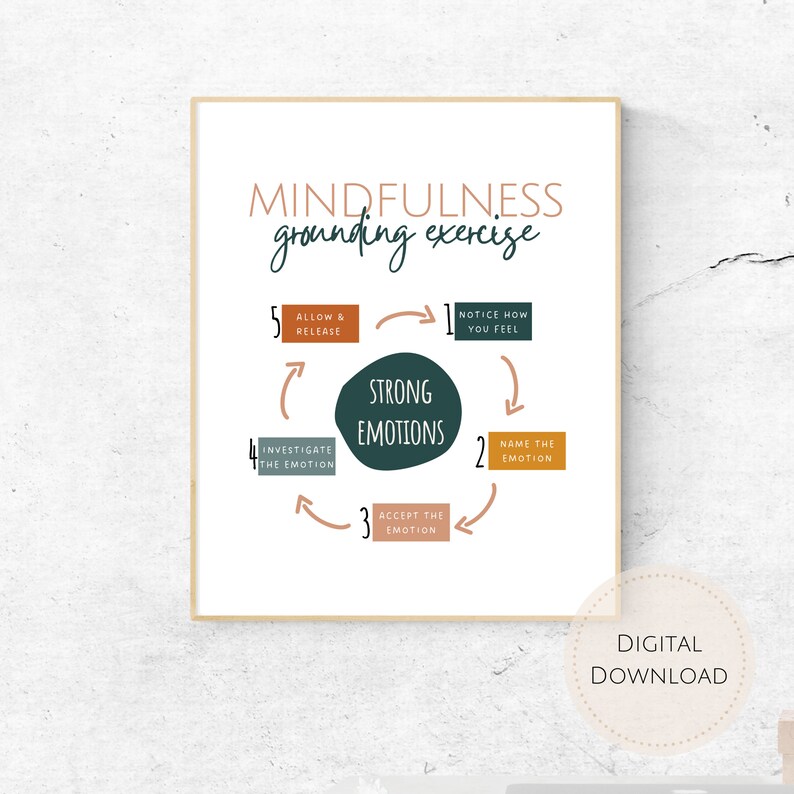 Strong Emotions Mindfulness Ground Exercise SEL Self Care - Etsy