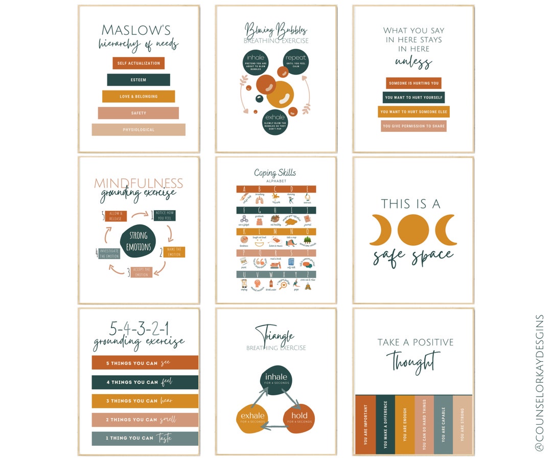 Mental Health Prints Set – Self Care, Mindfulness (digital Download) - Etsy
