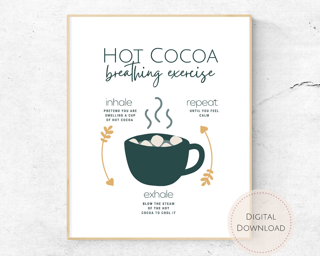Mindfulness Breathing Exercise Print Hot Cocoa Breathing - Etsy