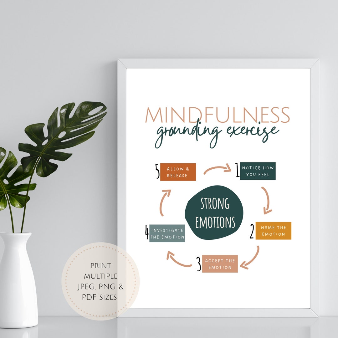 Strong Emotions Mindfulness Ground Exercise - SEL - Self Care Printable ...