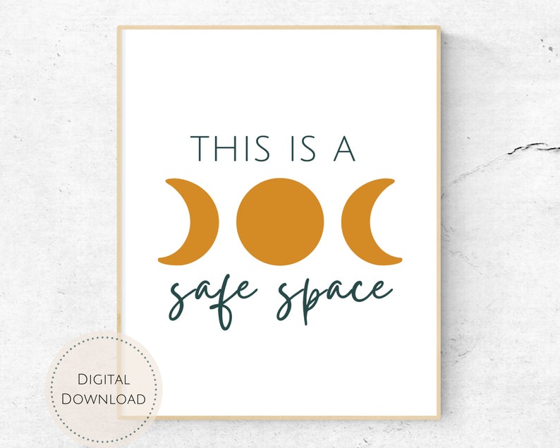 Safe Space Printable Counseling Sign - School Counselor Office Decor ...