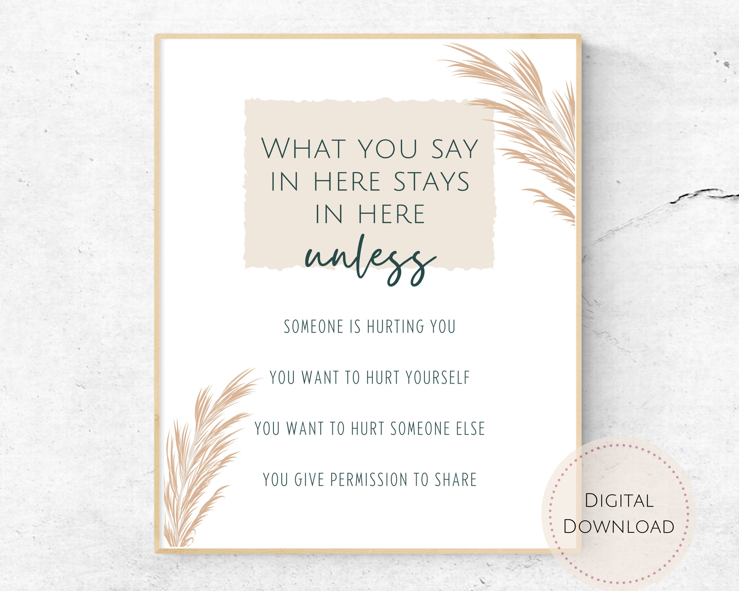 Mandated Reporting Print - Counseling Printable - School Counselor ...