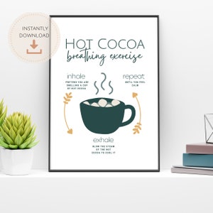 Mindfulness Breathing Exercise Print Hot Cocoa Breathing - Etsy