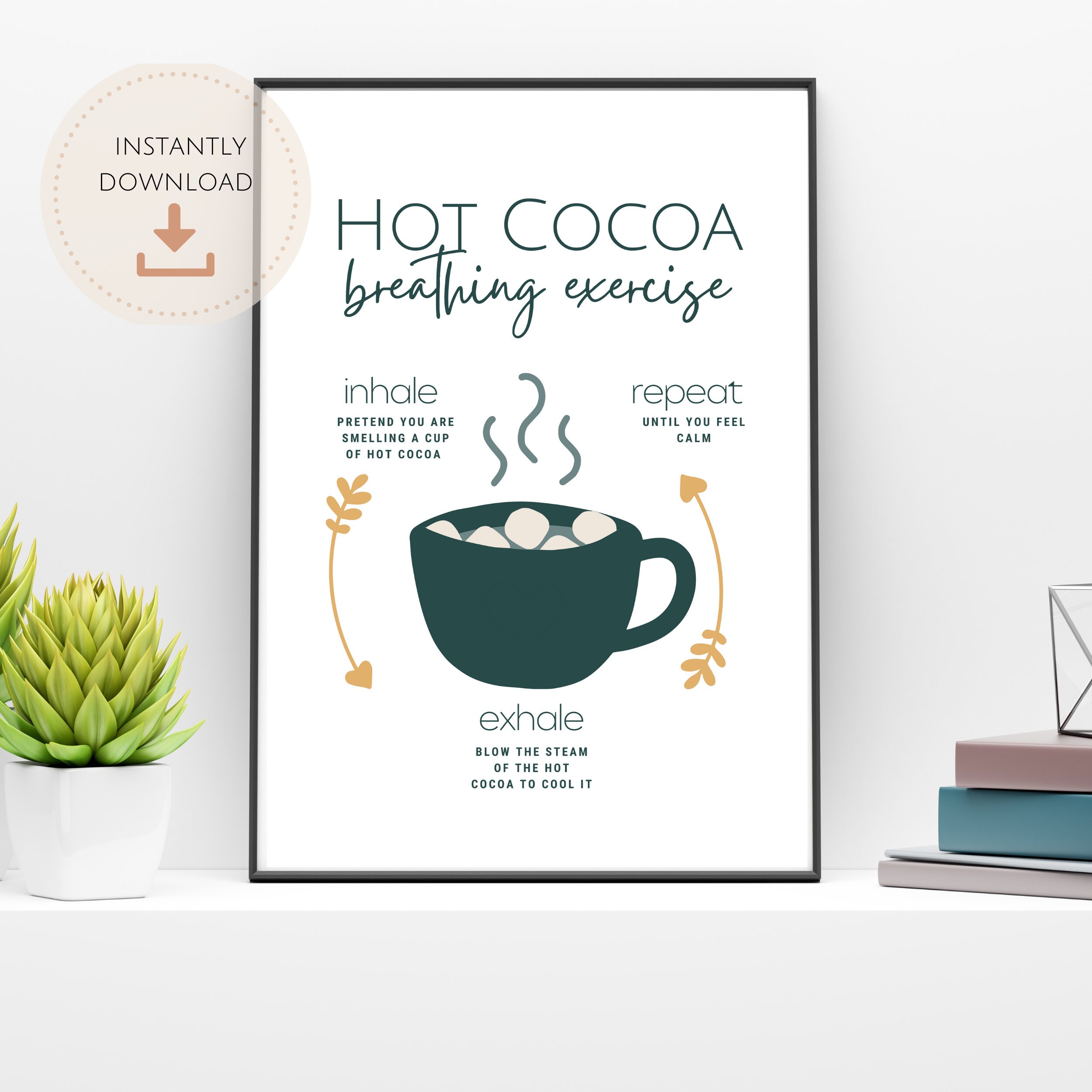Mindfulness Breathing Exercise Print Hot Cocoa Breathing - Etsy