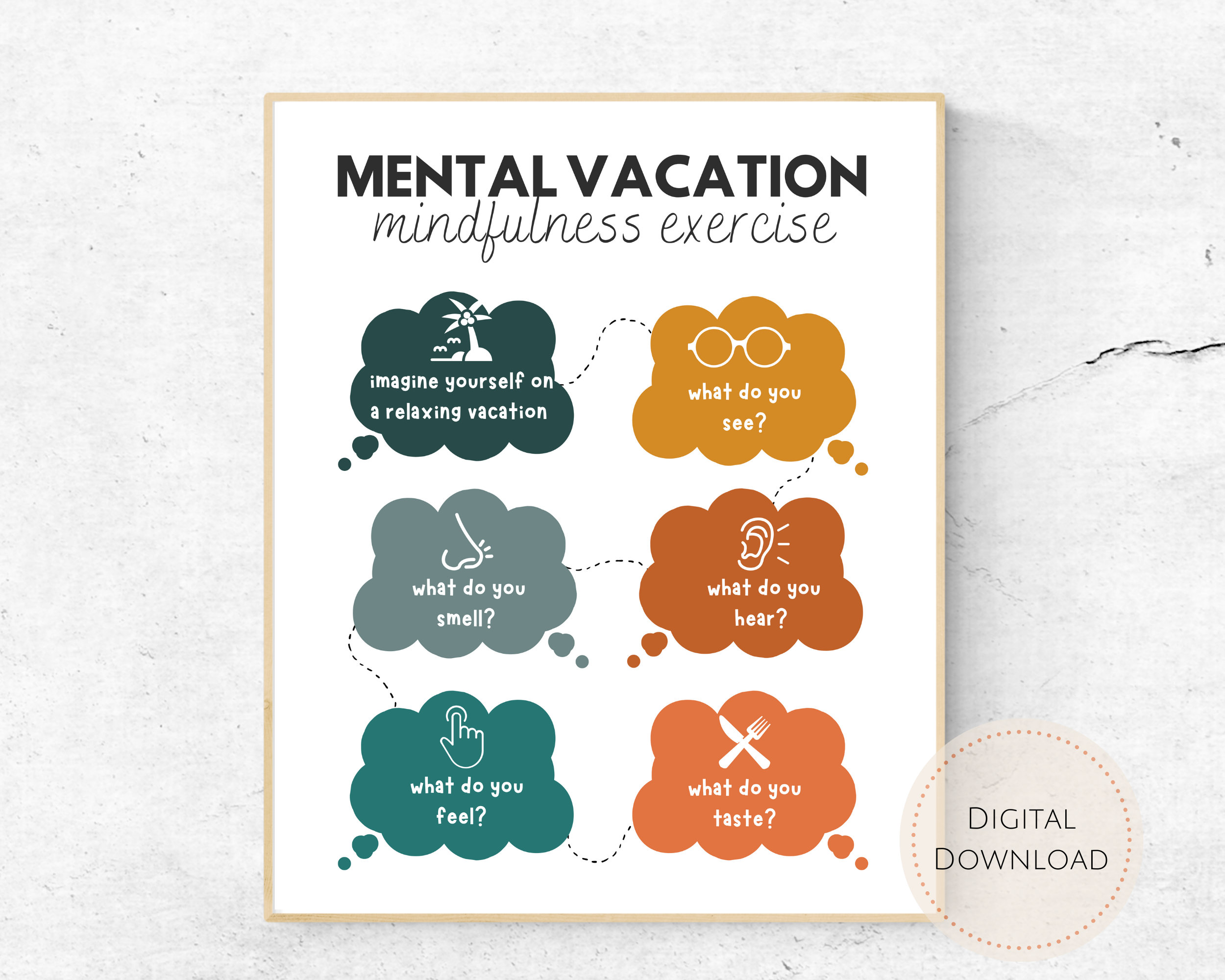 Mindfulness Poster - Calm Down Corner - Self Care Printable - School ...