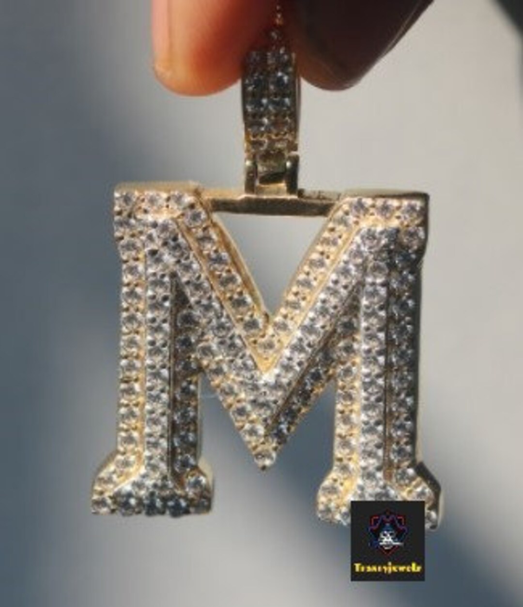 Customized Personalized Hip Hop Iced Out Initial M Letter - Etsy