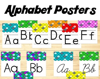 Number Posters Ocean Rainbow Classroom Decor | Etsy