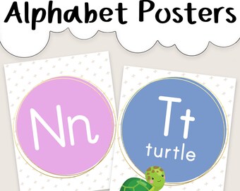 Number Posters Pastel Rainbow Classroom Decor | Etsy