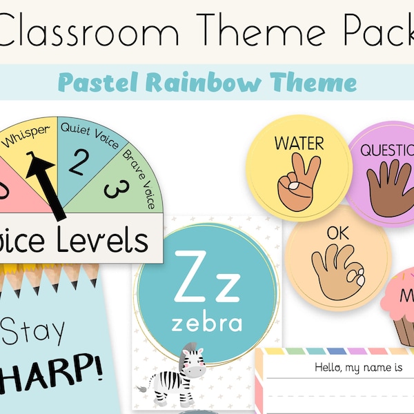 Number Posters Ocean Rainbow Classroom Decor - Etsy