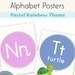 Classroom Alphabet Posters | Pastel Rainbow | Classroom Decor - Etsy