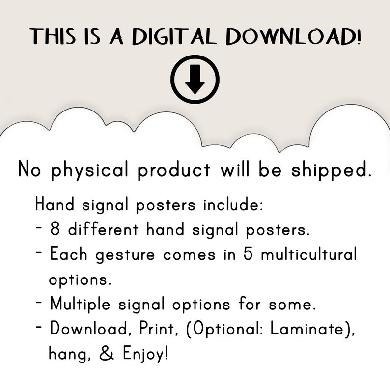 Multicultural Hand Signal Posters Pastel Rainbow Classroom - Etsy