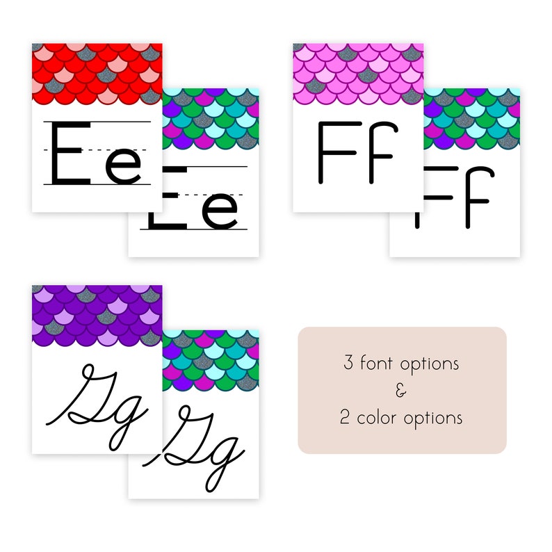 Classroom Alphabet Posters | Ocean Rainbow | Classroom Decor - Etsy