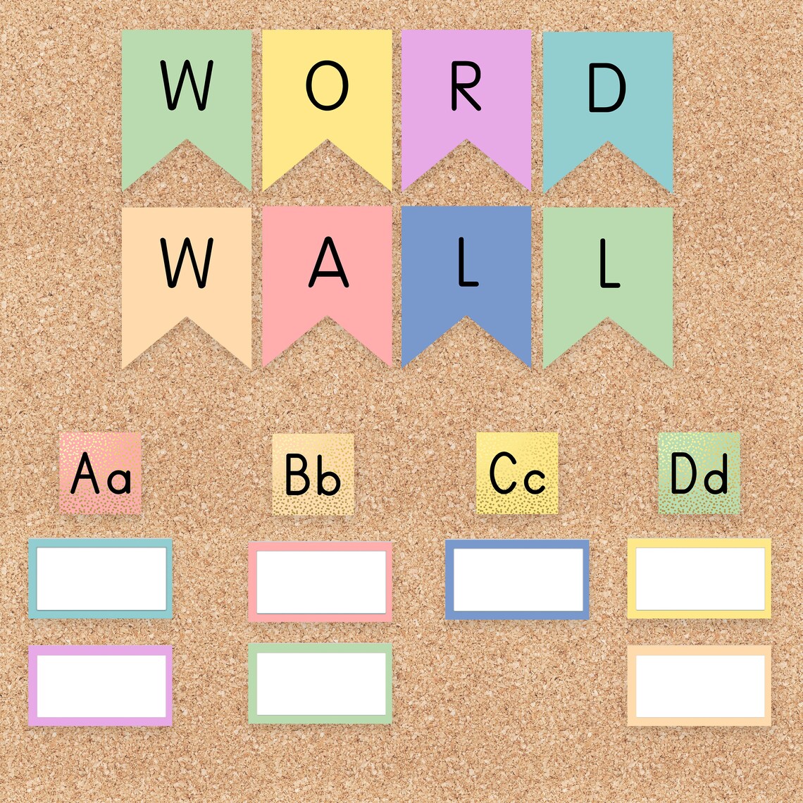 Pastel Rainbow Word Wall | Editable | Classroom Decor - Etsy
