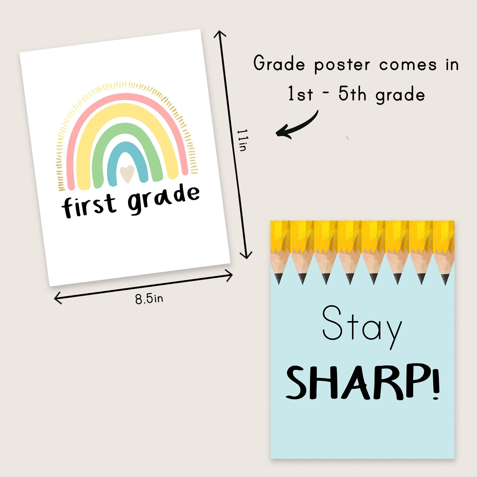 Classroom Poster Pack Pastel Rainbow Classroom Decor | Etsy