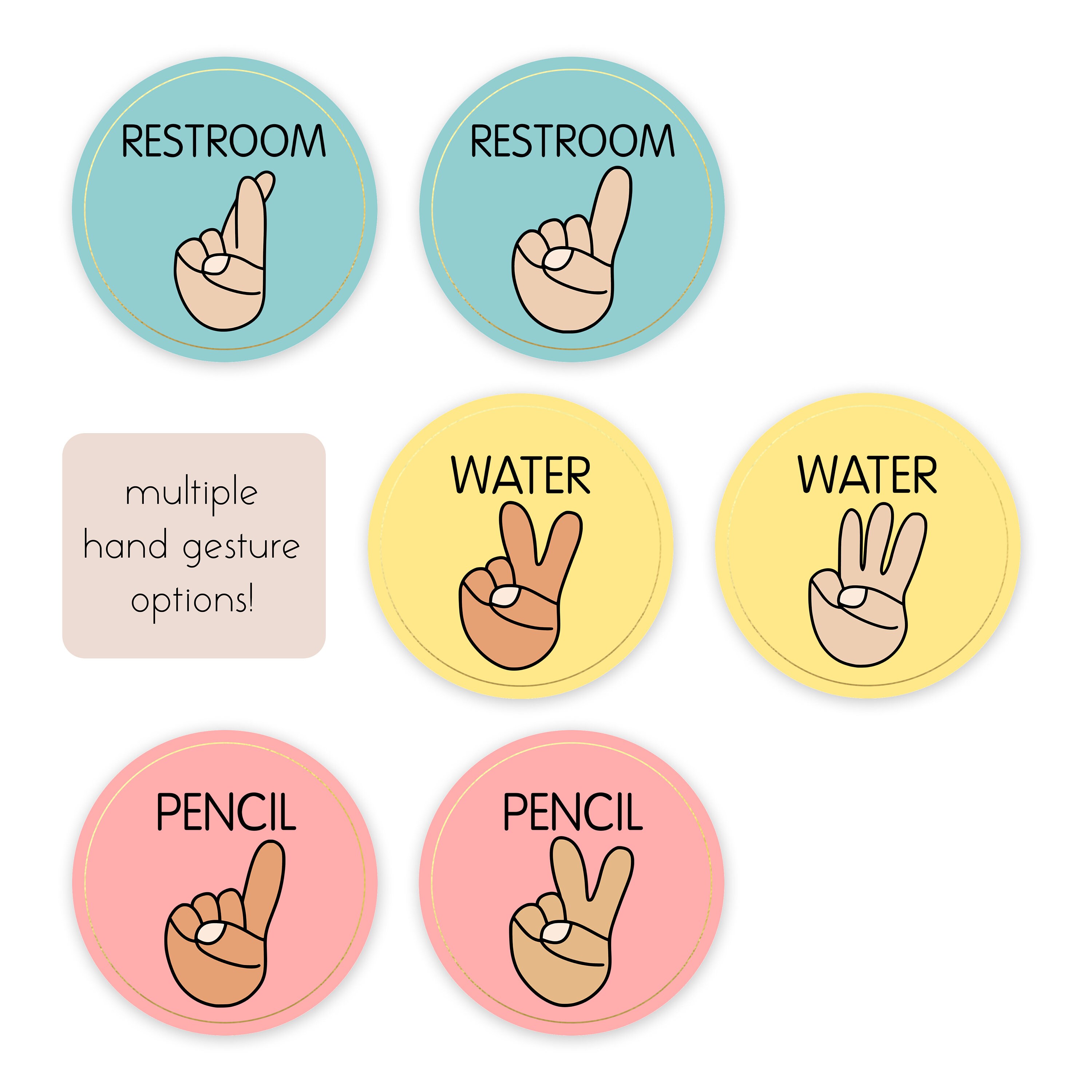 Multicultural Hand Signal Posters | Pastel Rainbow | Classroom ... Multicultural Hand Signal Posters | Pastel Rainbow | Classroom ...
