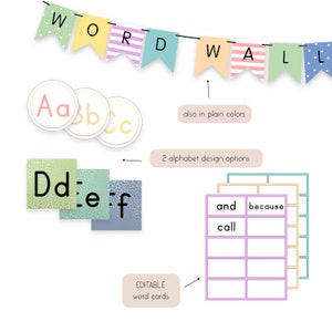 Pastel Rainbow Classroom Theme Pack | Classroom Decor - Etsy