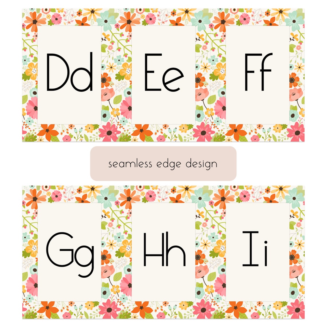 Classroom Alphabet Posters | Garden Flowers | Classroom Decor - Etsy