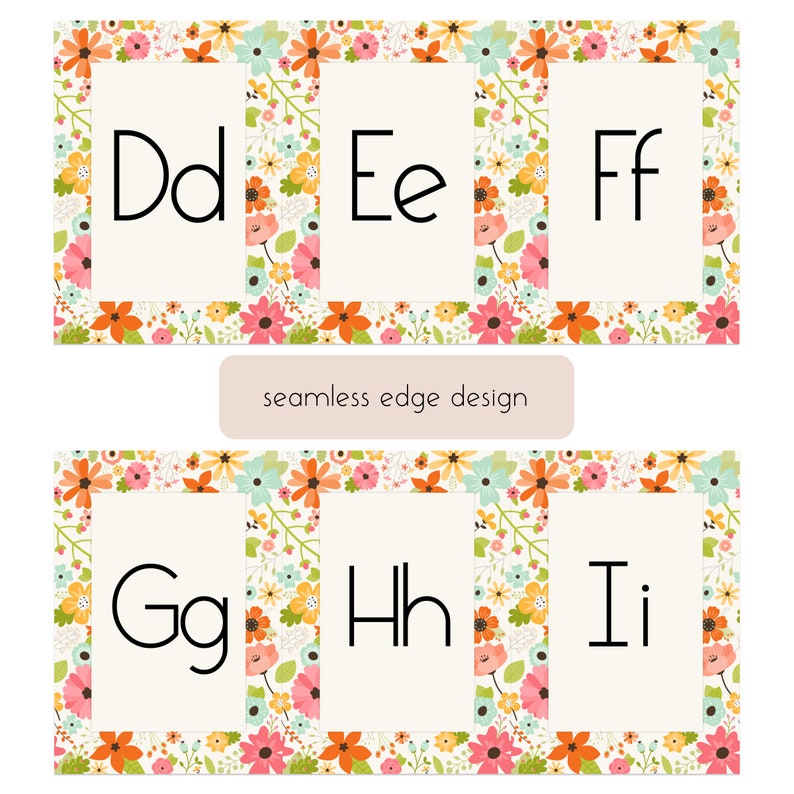 Classroom Alphabet Posters | Garden Flowers | Classroom Decor - Etsy