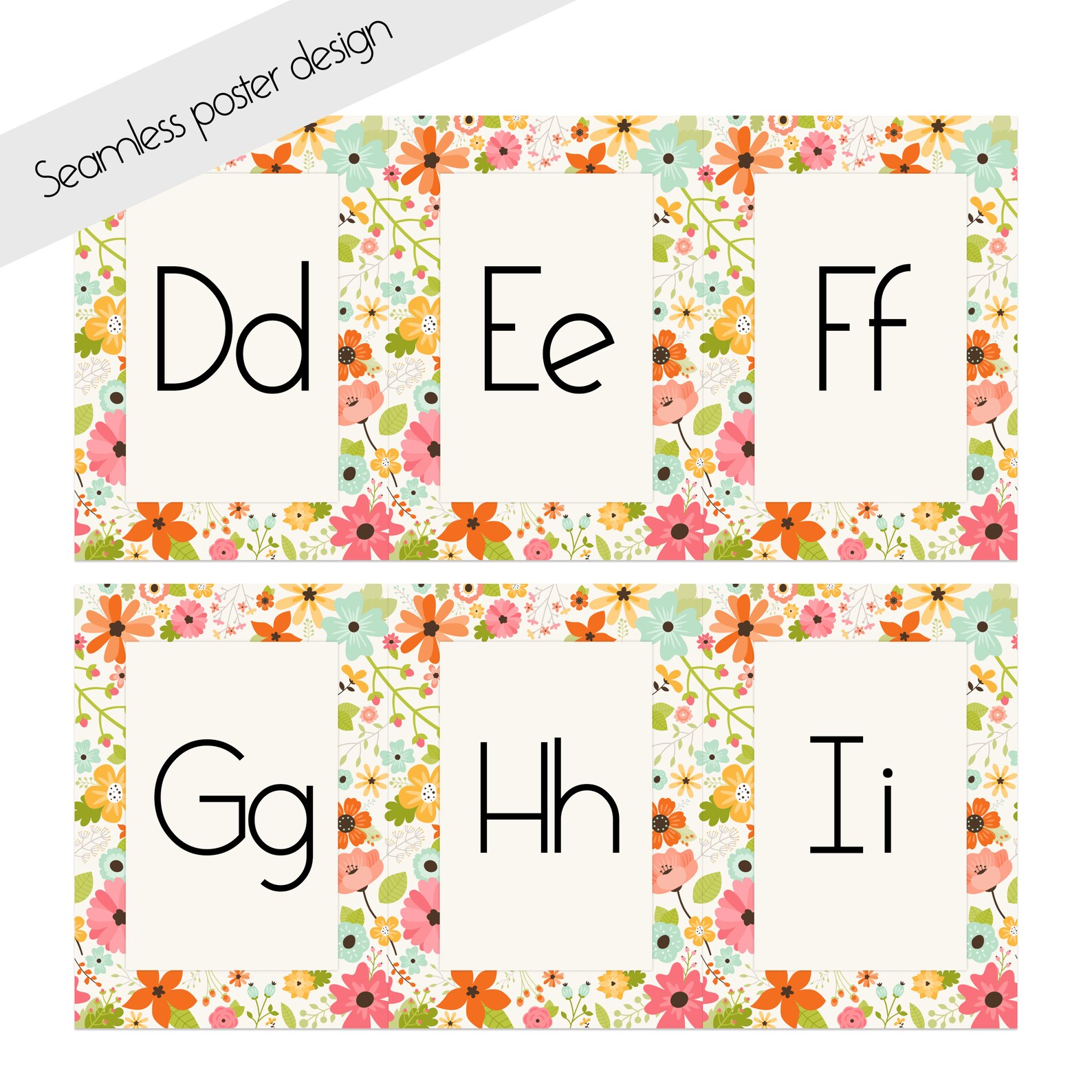 Classroom Alphabet Posters Garden Flowers Classroom Decor - Etsy