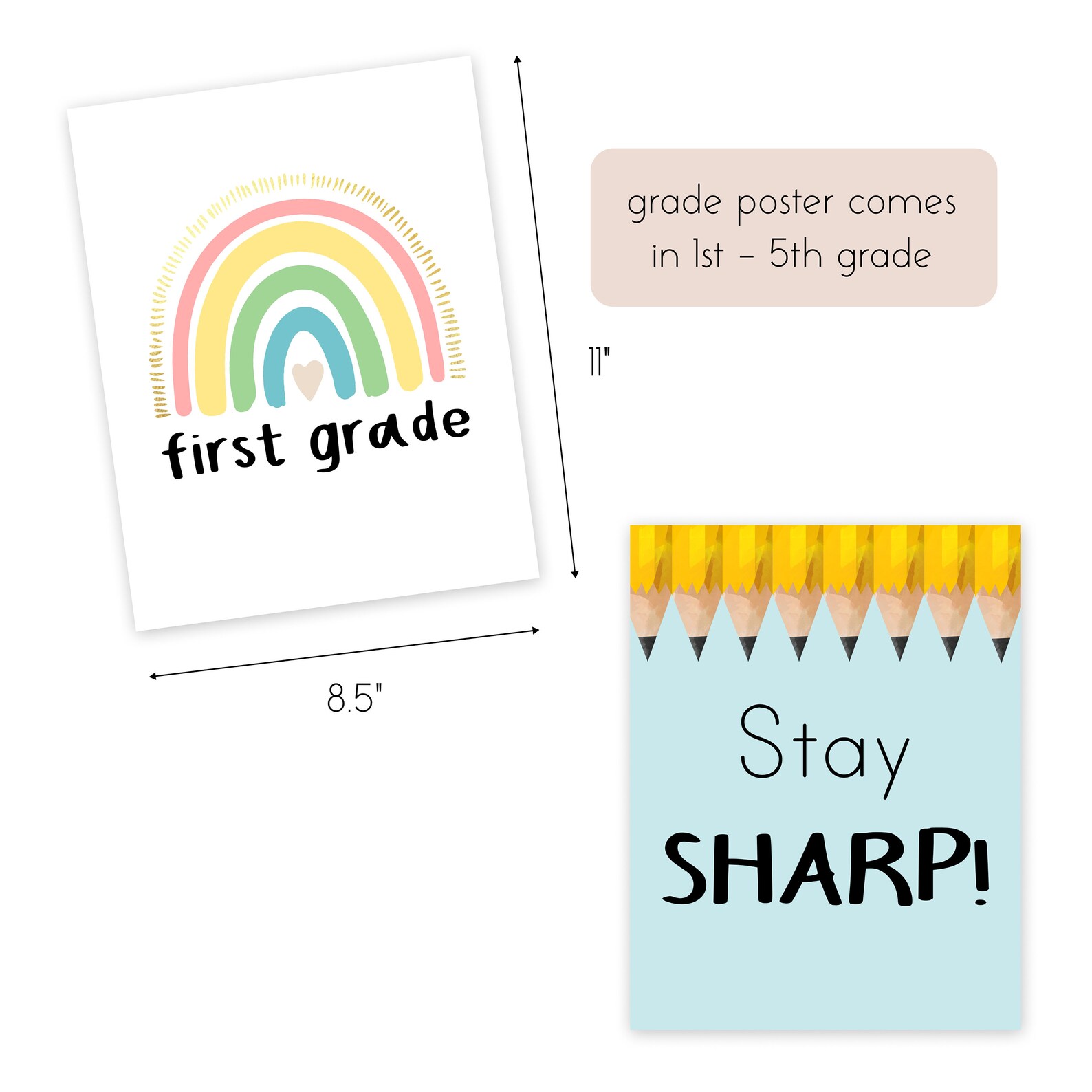 Classroom Poster Pack Pastel Rainbow Classroom Decor - Etsy