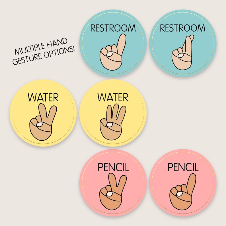 Multicultural Hand Signal Posters Pastel Rainbow Classroom - Etsy Multicultural Hand Signal Posters Pastel Rainbow Classroom - Etsy