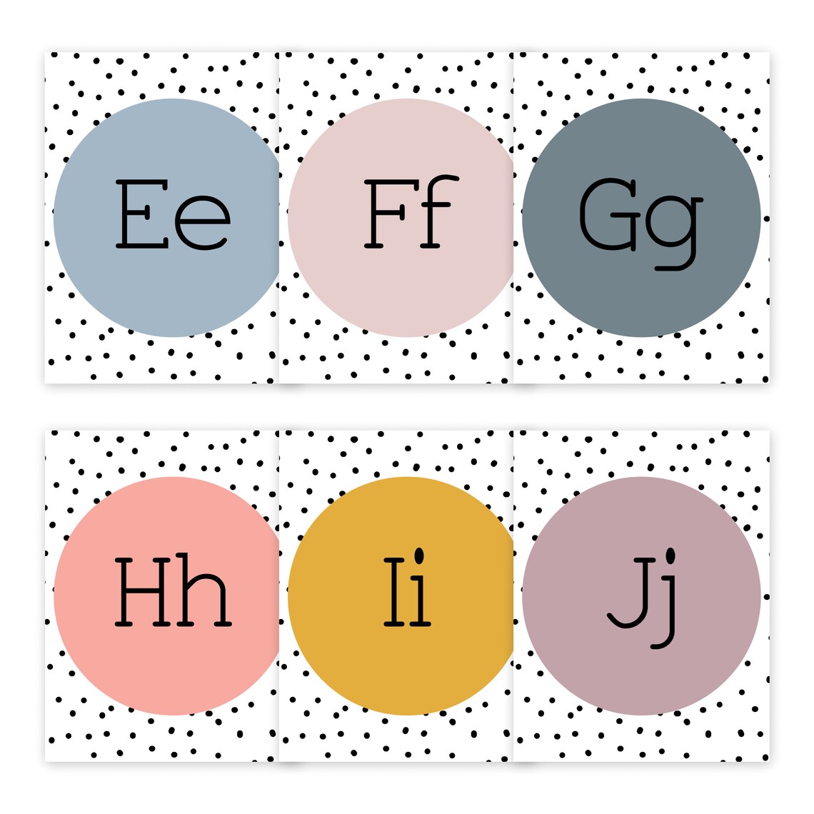 Classroom Alphabet Posters | Boho Dots | Classroom Decor - Etsy