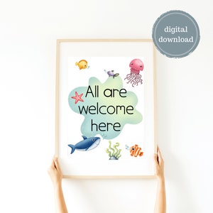 Classroom Poster Pack | Ocean Rainbow | Classroom Decor - Etsy