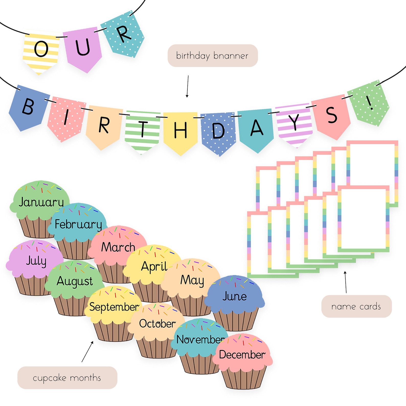 Pastel Rainbow Classroom Theme Pack Classroom Decor - Etsy