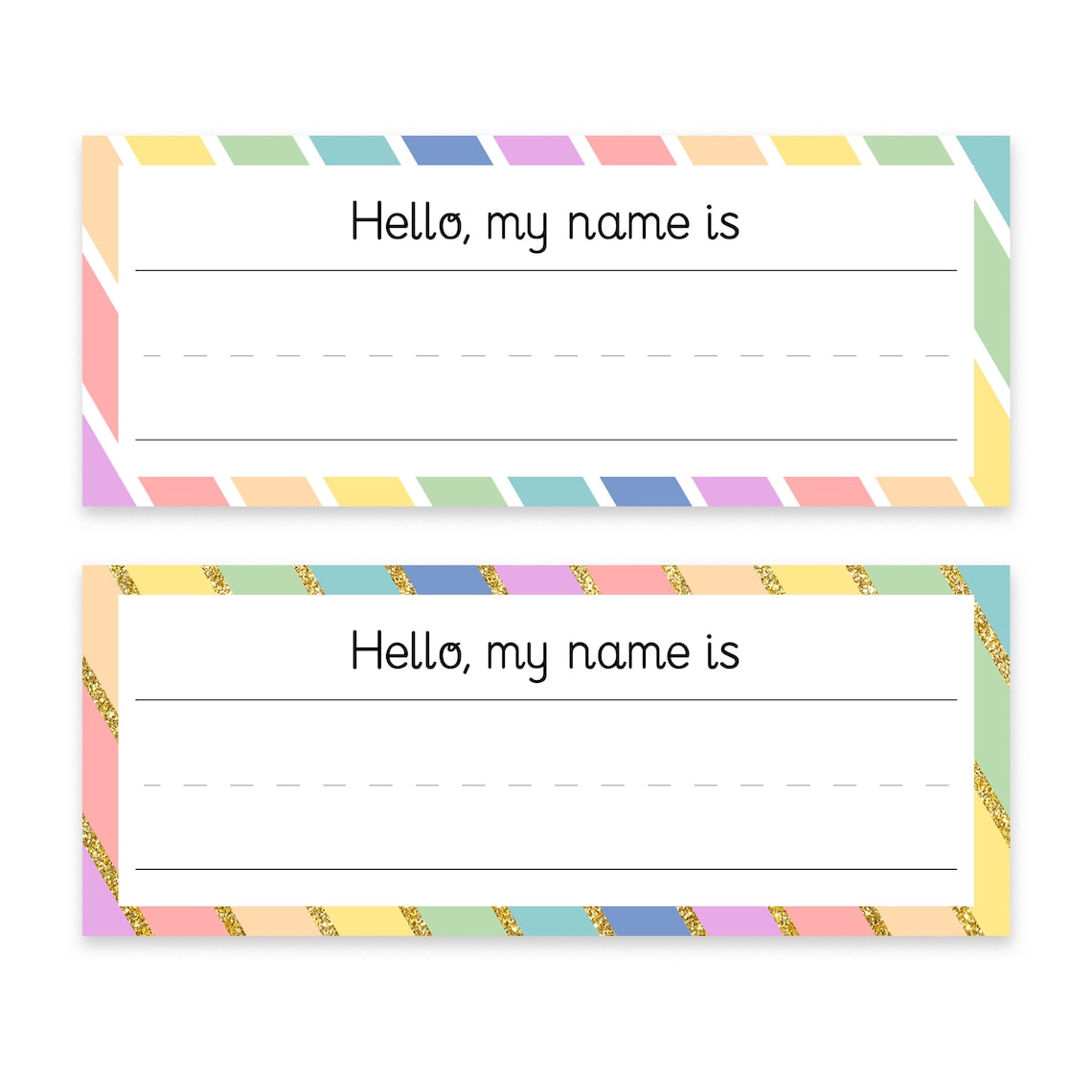 Name Tags | Pastel Rainbow | Classroom Management - Etsy