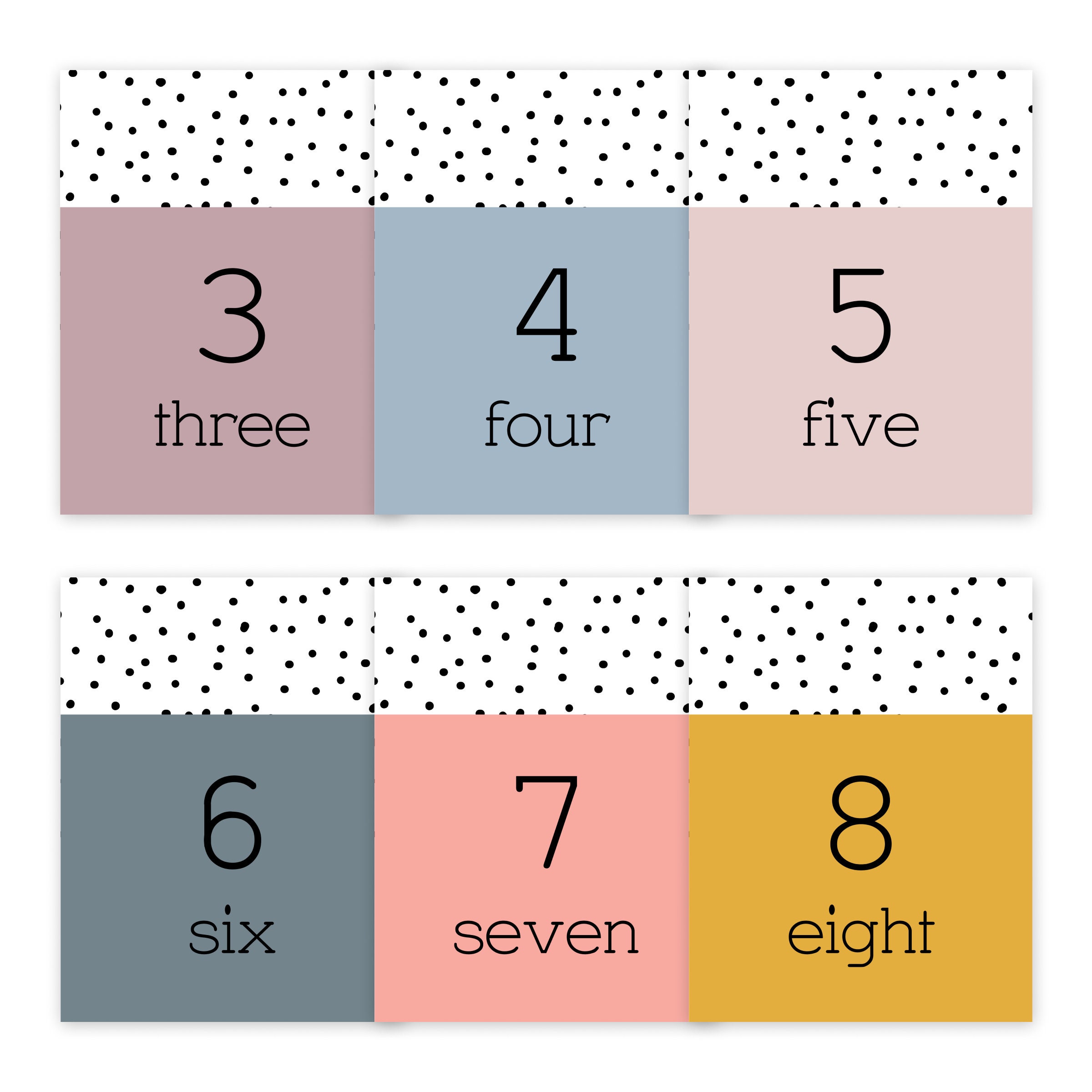 Number Posters | Boho Dots | Classroom Decor - Etsy