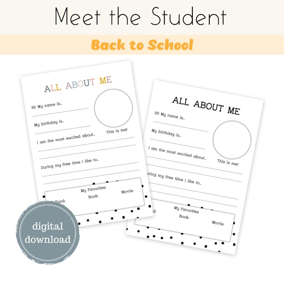Meet the Student Back to School Classroom Activity - Etsy