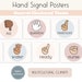 Multicultural Hand Signal Posters | Neutral Checkered Theme | Classroom ...
