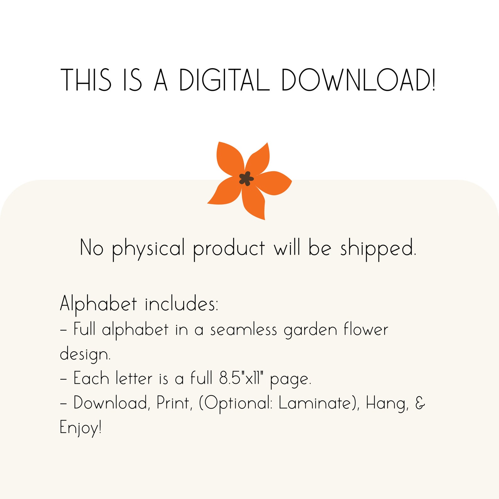 Classroom Alphabet Posters Garden Flowers Classroom Decor - Etsy