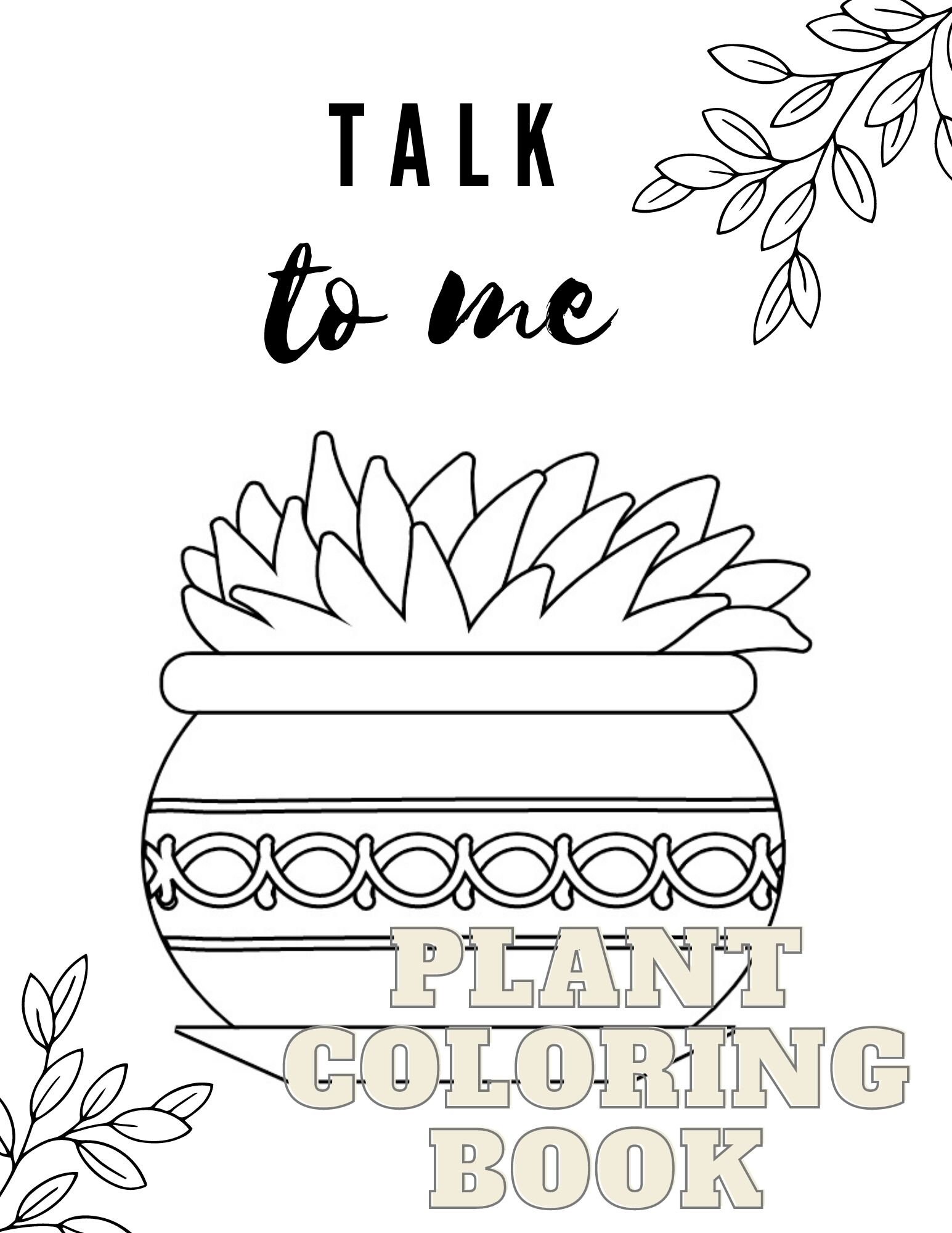 Plant Coloring Book - Etsy