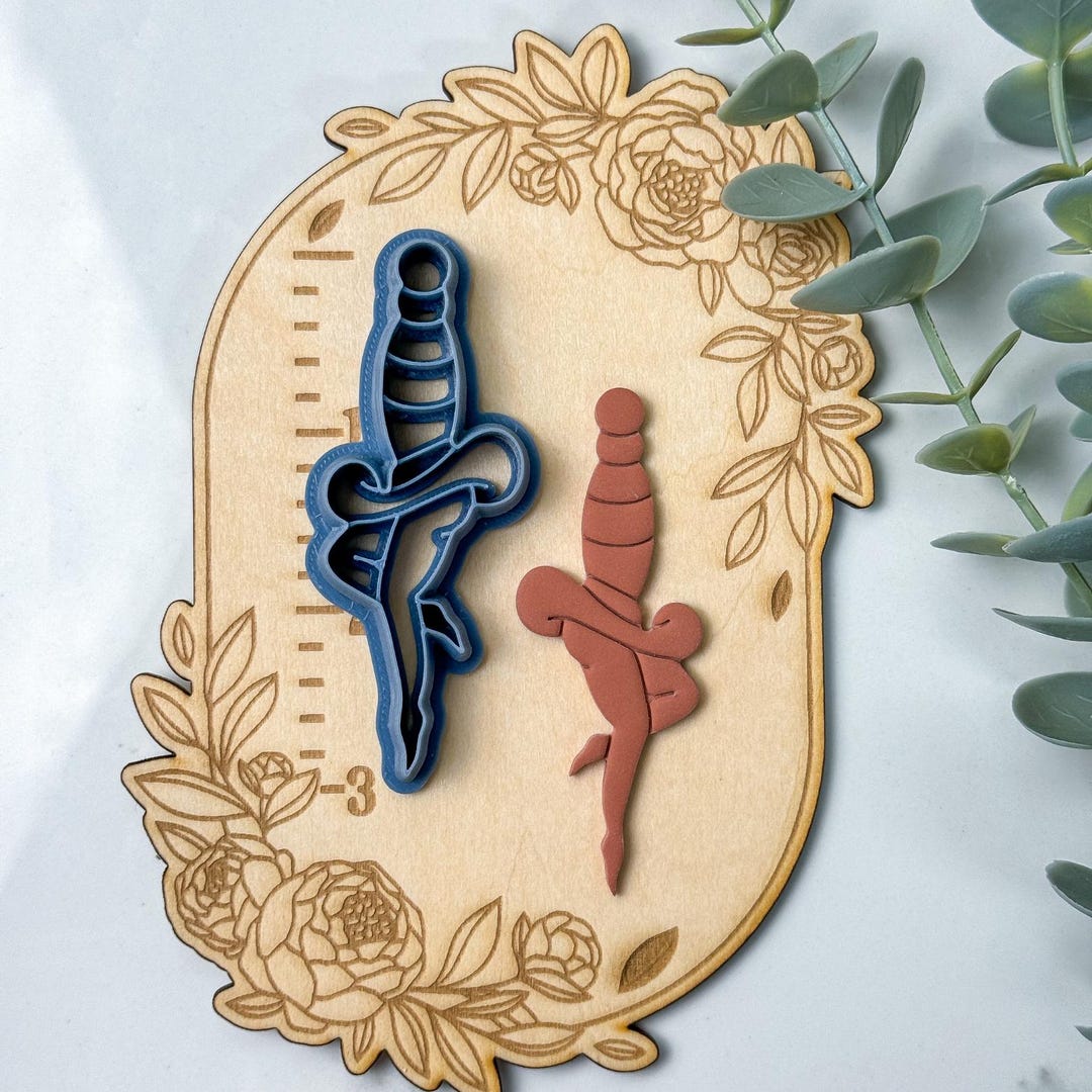 Dagger Legs Polymer Clay Cutter | Tattoo Inspired Earring Making - Etsy