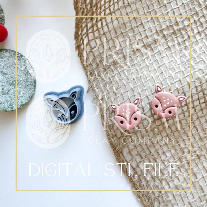 Reindeer Stud STL File: 3D Print Polymer Clay Cutter (digital Download ...