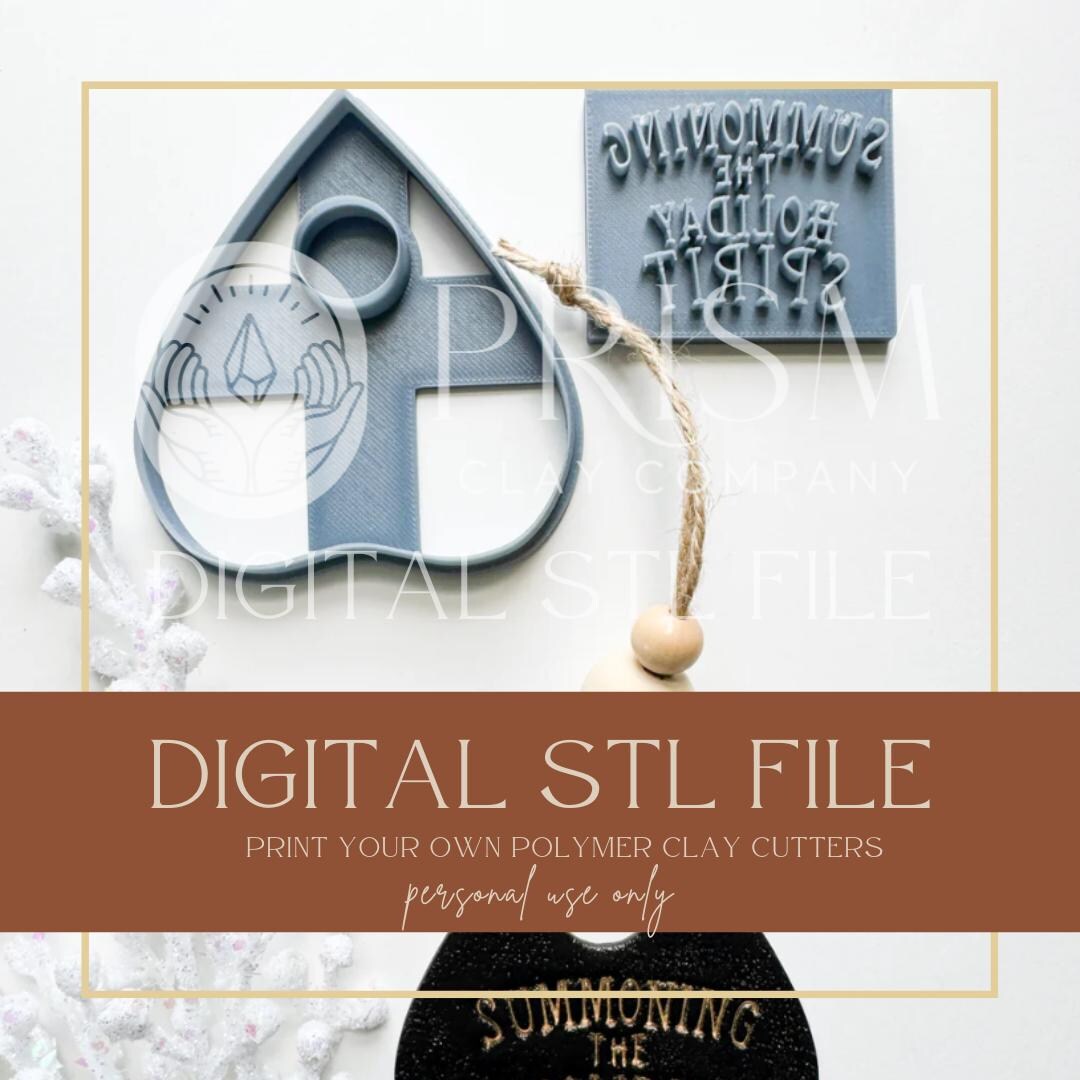 Planchette & Stamp Ornament STL File: 3D Printer Polymer Clay Tool ...