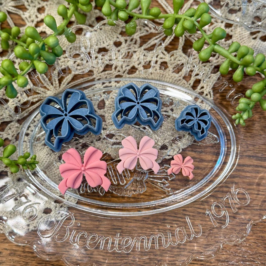 Pinwheel Ribbon Bow Polymer Clay Cutter: Coquette Earring Making - Etsy