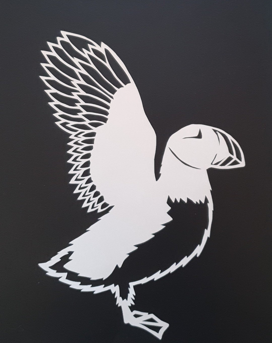 Puffin Hand Cut, Papercut Picture, Paper Decoration - Etsy