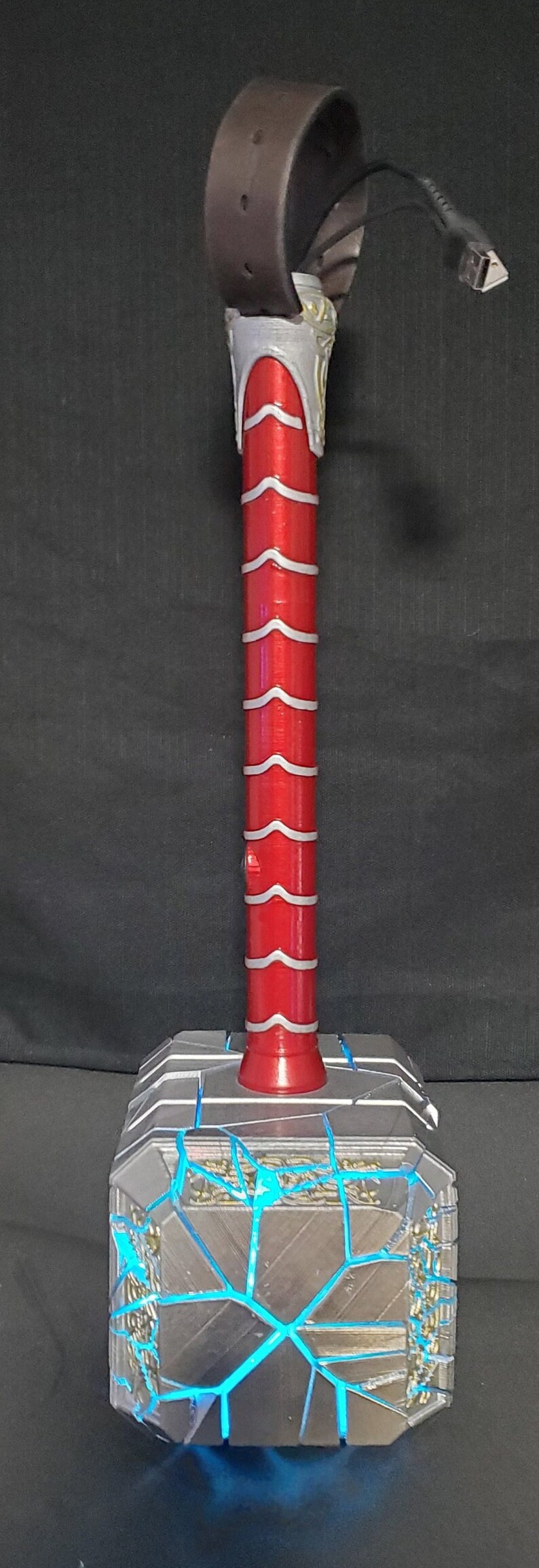 Cracked Glowing Thors Hammer. Fully Electronic Illuminated - Etsy