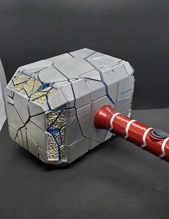Cracked Glowing Thors Hammer. Fully Electronic Illuminated - Etsy