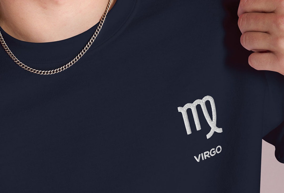 Embroidered Virgo Sign - Virgo, Sweatshirt, Zodiac Signs Pullover ...