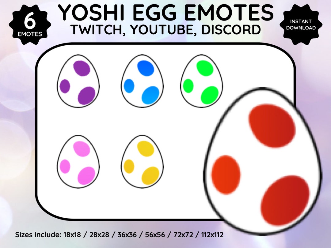 Yoshi Egg Emote Pack. Subscriber / Channel Points / Emotes / Bits ...
