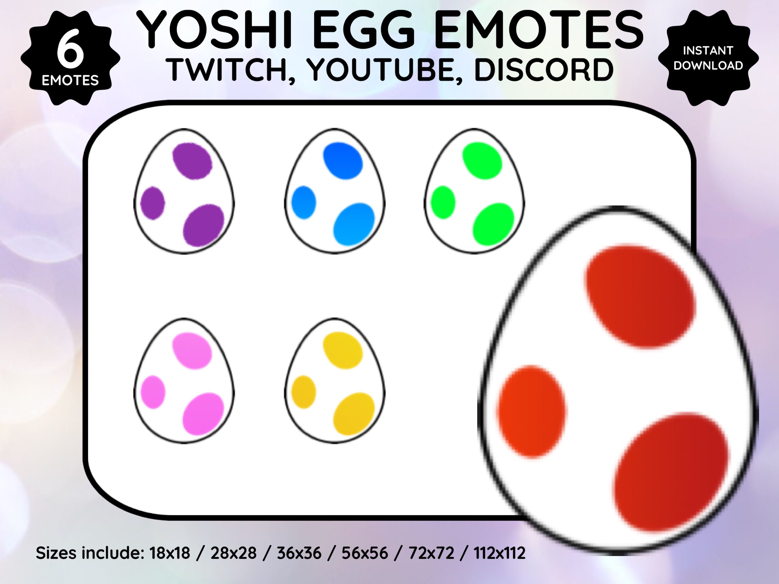 Yoshi Egg Emote Pack. Abonnent / Channel Points / Emotes / Bits ...