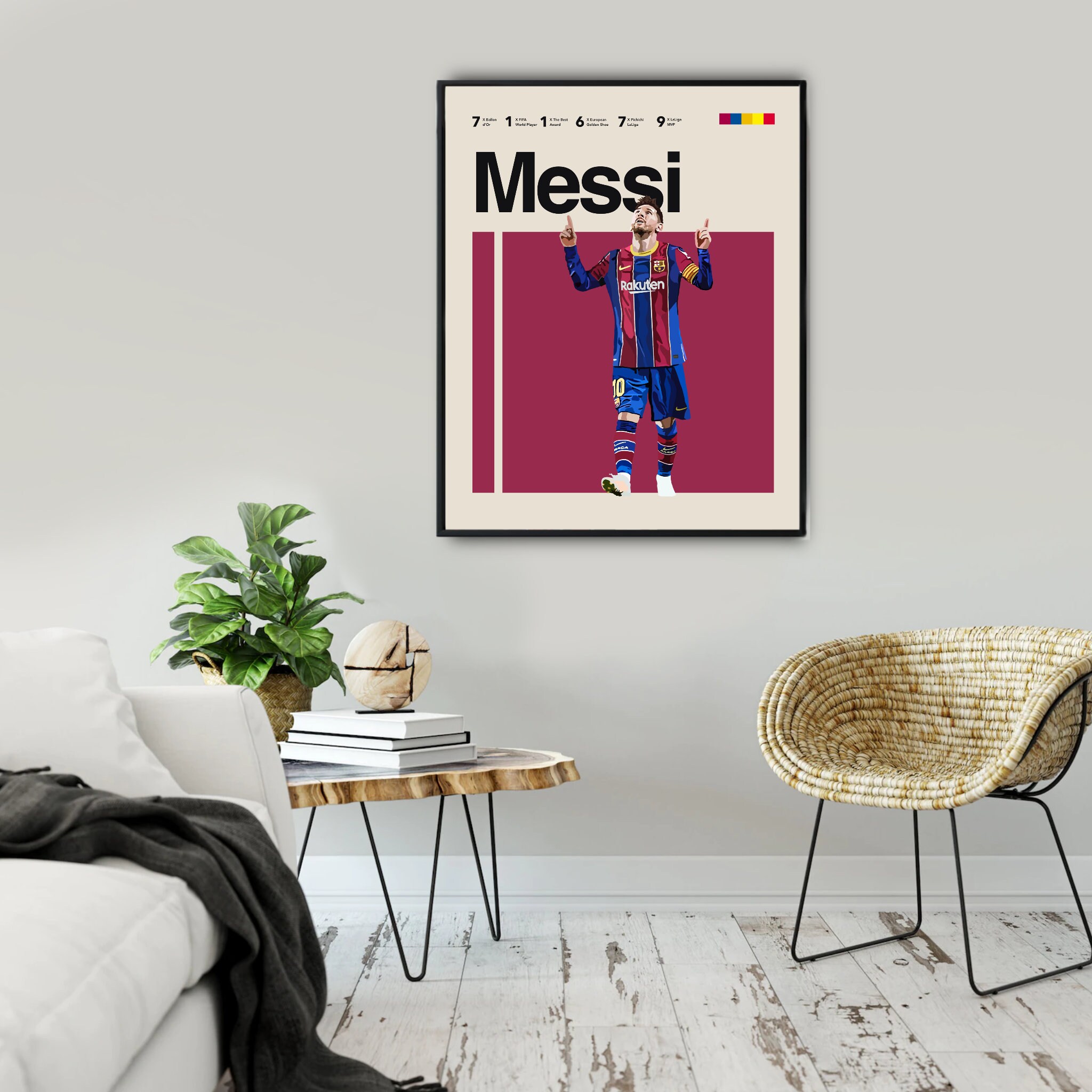 Lionel Messi Inspired Poster FC Barcelona Art Laliga Soccer - Etsy